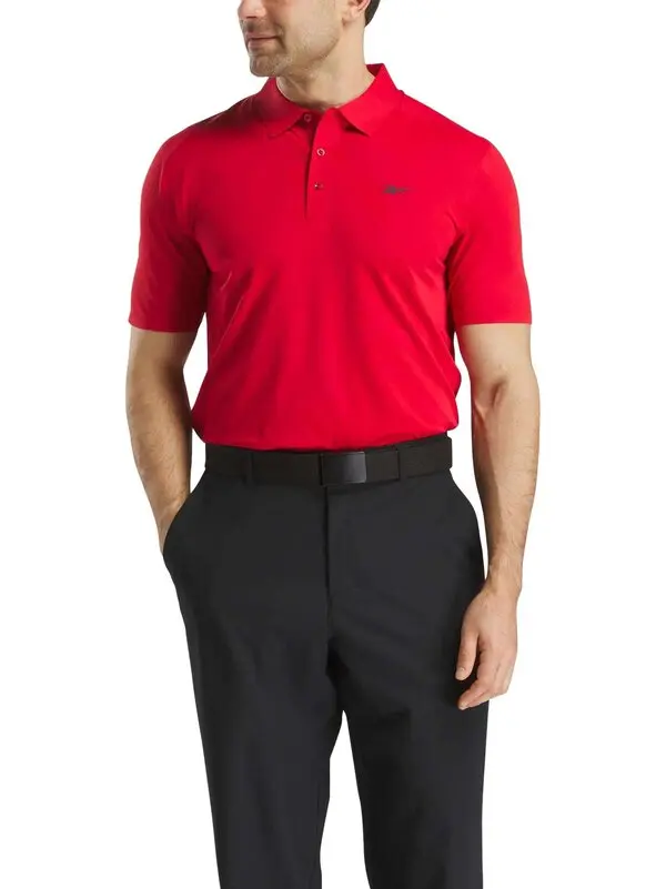REEBOK Short Sleeve Bonded Micro Pique Polo Shirt - Vector Red