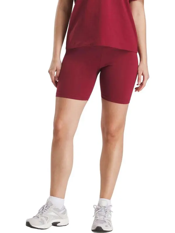 REEBOK Logo Cycle Shorts - Classic Burgundy