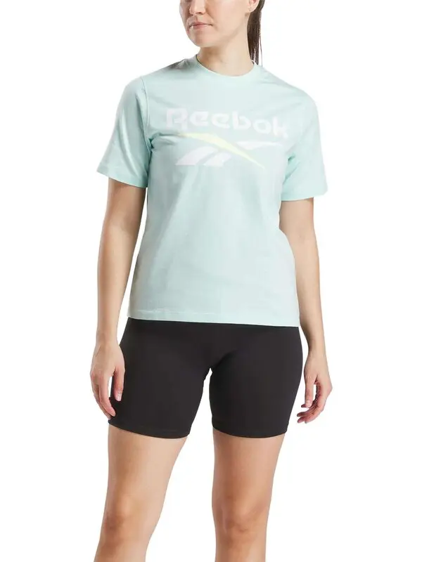 REEBOK Two-color Logo Crewneck Short Sleeve Tee - Glitch Aqua