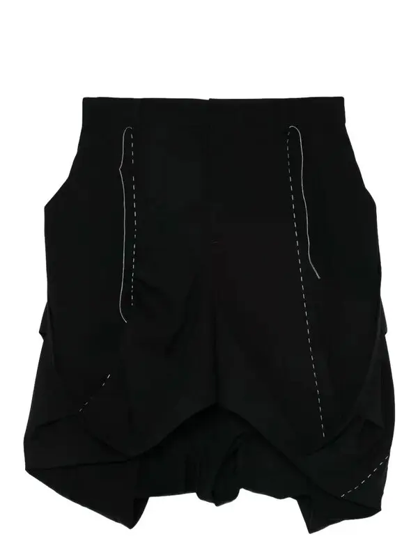 Sacai Balloon Skirt With Contrast Stitching - Black