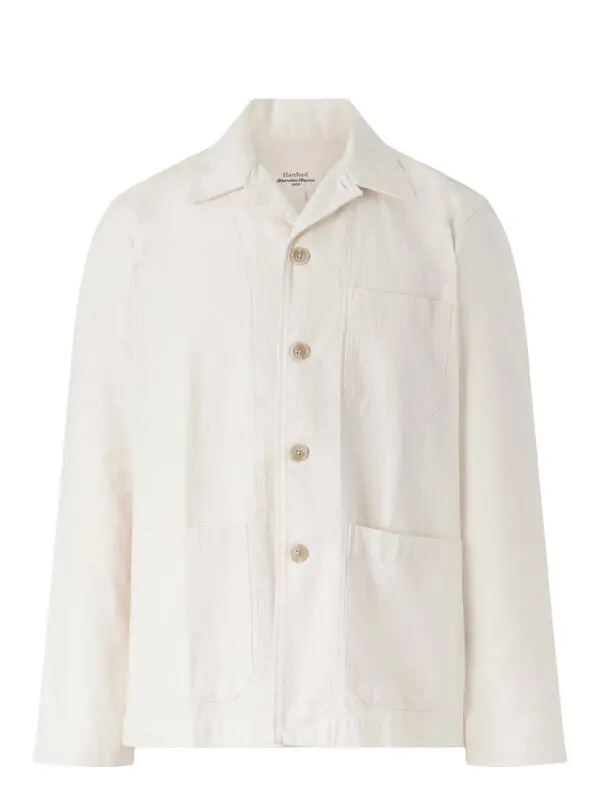 Hartford Perry Herringbone Cotton Jacket - Neutrals