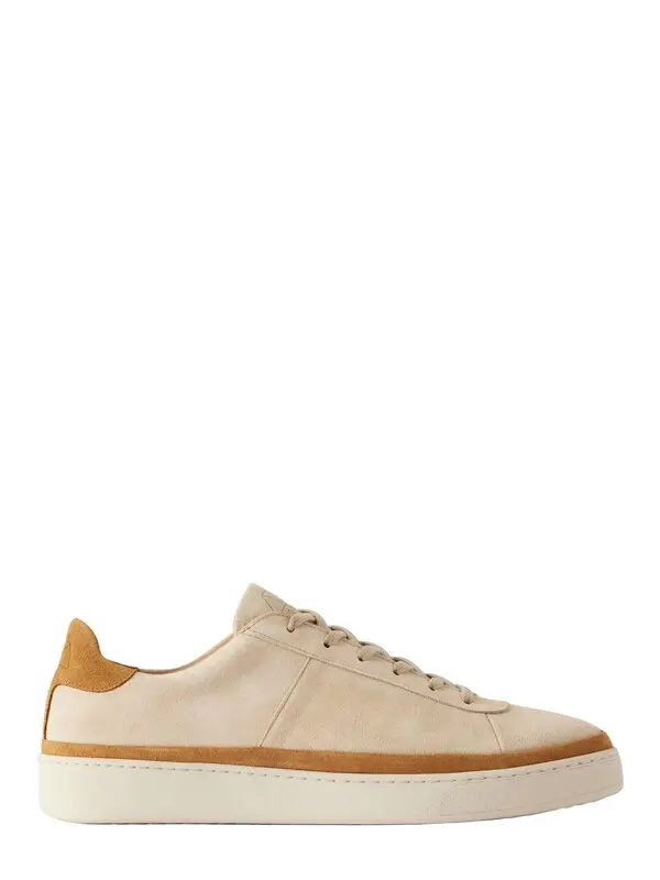 Mulo Suede Sneakers - Cream