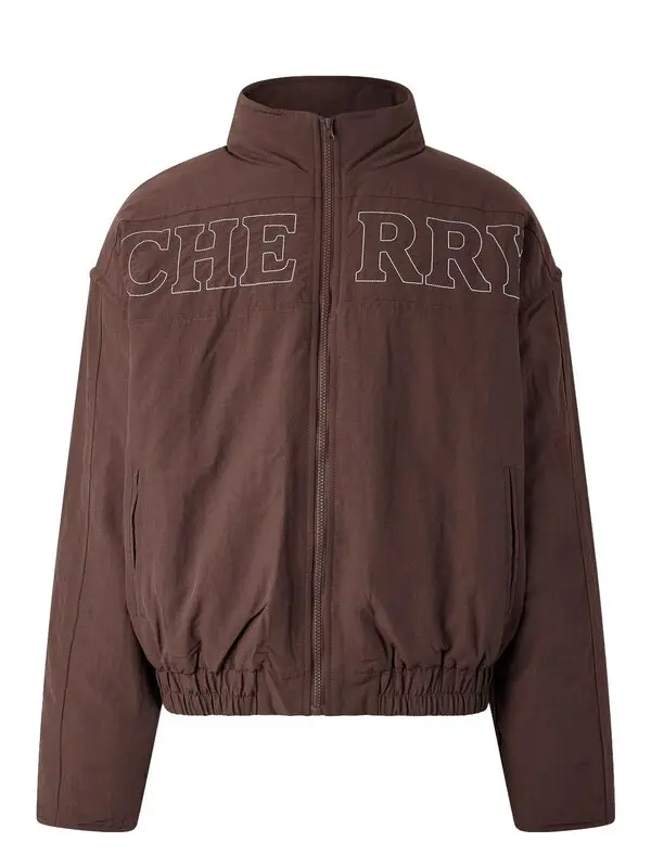 CHERRY LOS ANGELES Logo-embroidered Padded Nylon Jacket - Brown