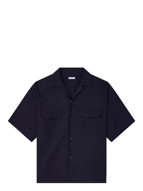 KAPTAIN SUNSHINE Cotton And Silk-blend Shirt - Blue