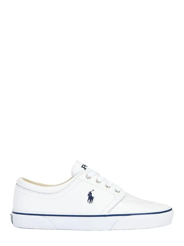 Polo Ralph Lauren Faxon Solid Leather Low Top Sneaker - White