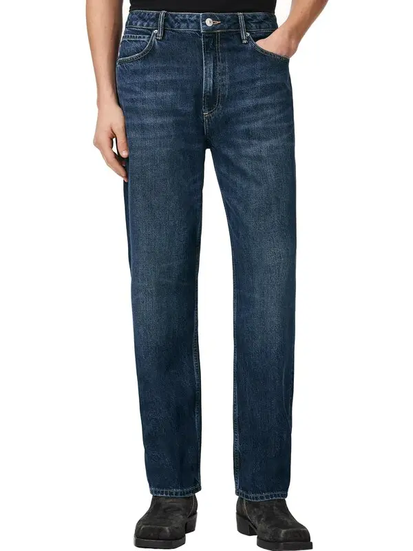 ALLSAINTS Reid Straight Fit Jeans - Dark Indigo