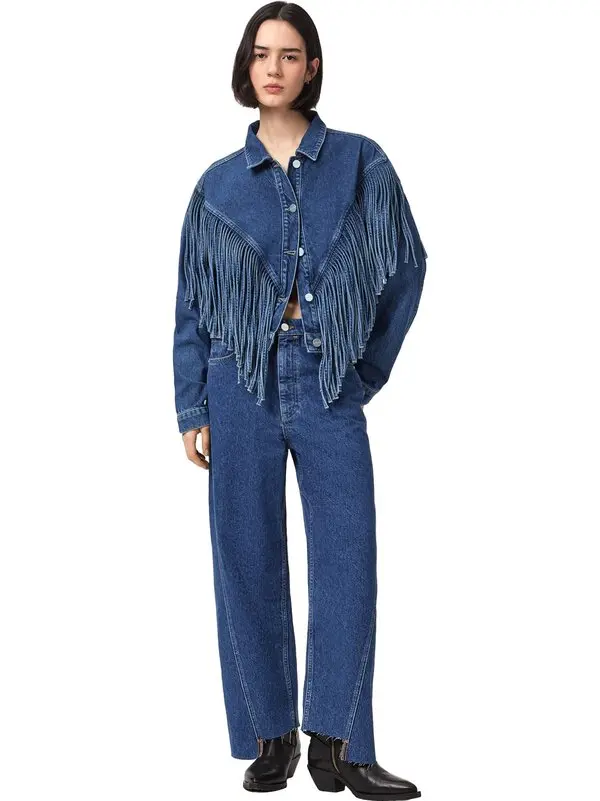 ALLSAINTS Fox Loose Fit Denim Jeans - Blue