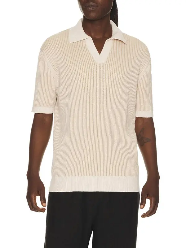 Frescobol Carioca Rino Cotton Blend Polo In Nude - Beige
