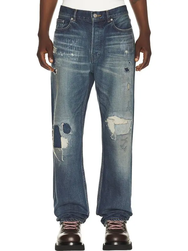 JW Anderson Straight Leg Jeans - Dark Blue