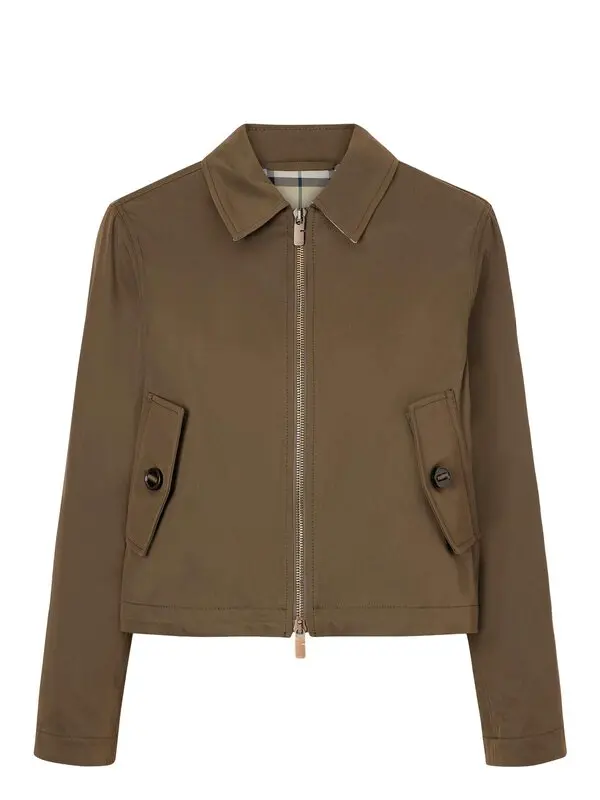 Burberry Gabardine Capsule Cotton-blend Jacket - Army Green