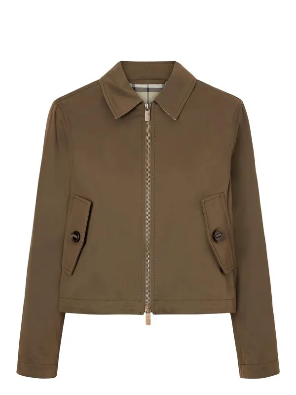 Burberry Gabardine Capsule Cotton-blend Jacket - Army Green