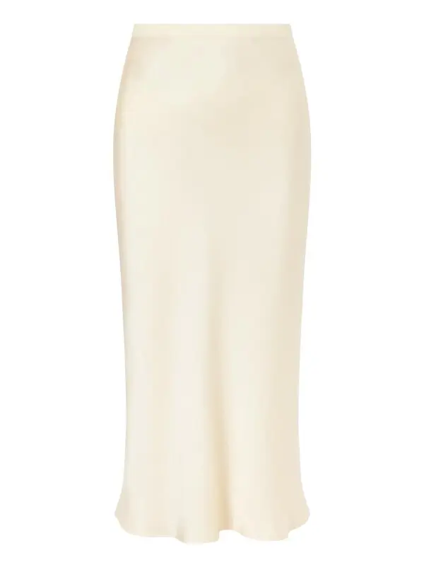 ANINE BING Bar Silk Midi Skirt - Neutrals