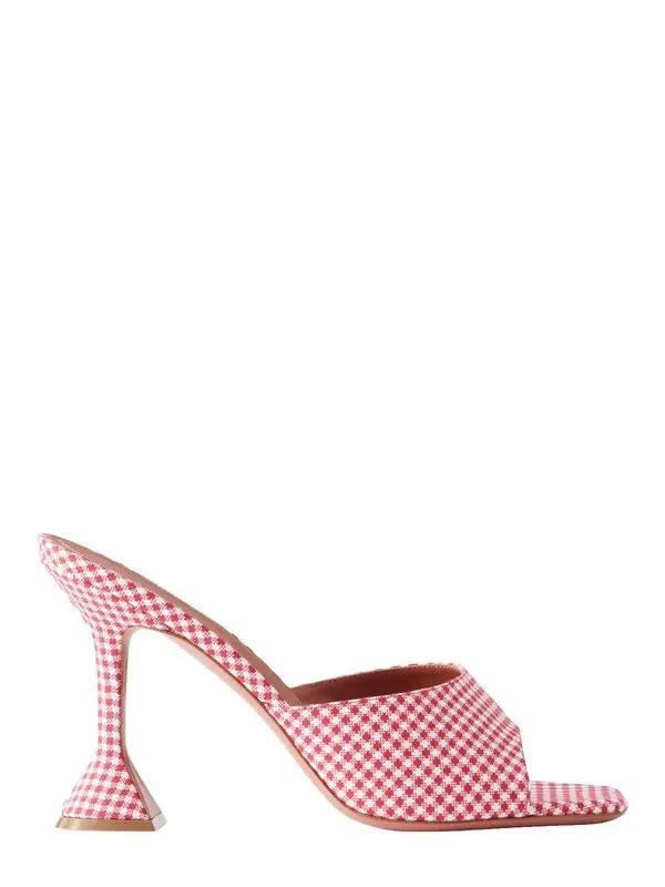 Amina Muaddi Lupita 95 Woven Mules - Red