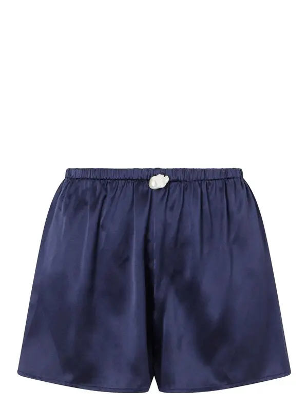 SARA CRISTINA Playa Silk Shorts - Blue