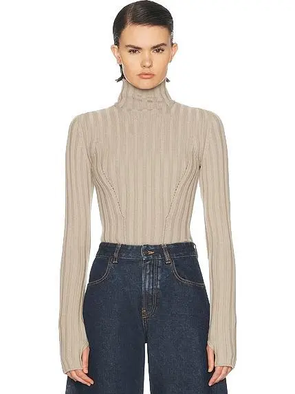 Alaïa Corset Bodysuit - Sable