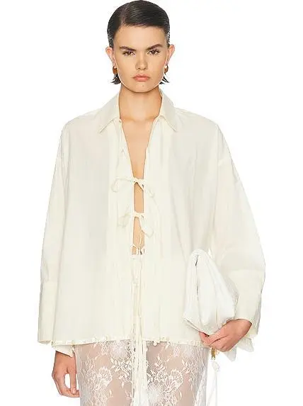 Chan Luu Tie Top - Ivory