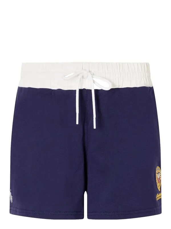 Polo Ralph Lauren Wimbledon Cotton-jersey Shorts - Blue