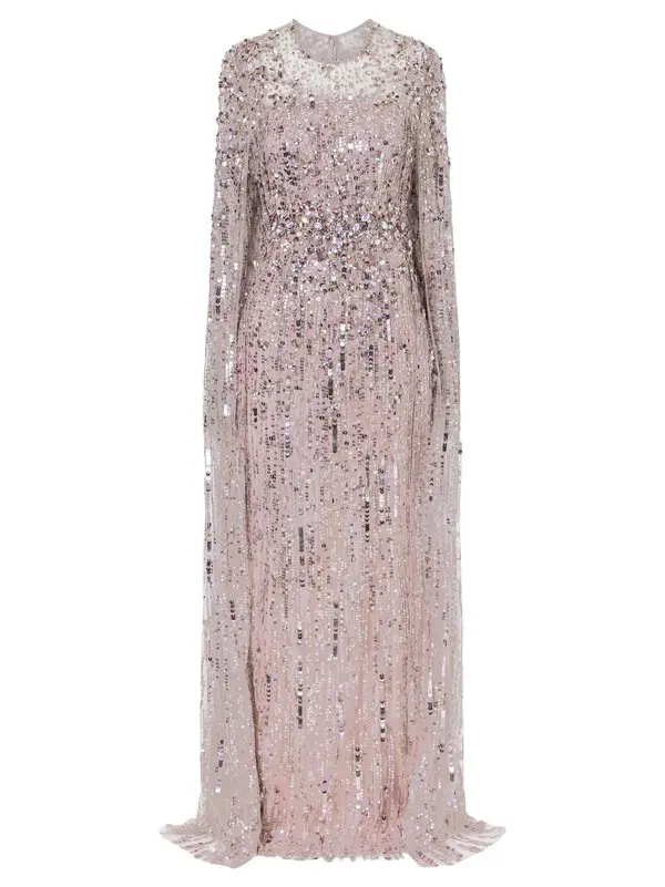 Jenny Packham Ruby Sequined Tulle Gown - Purple