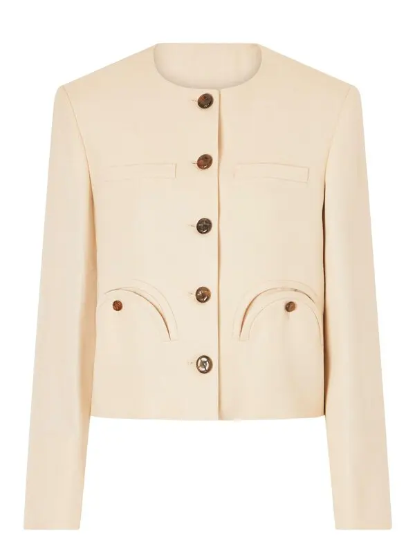 BLAZÉ MILANO Danae Woven Jacket - Beige