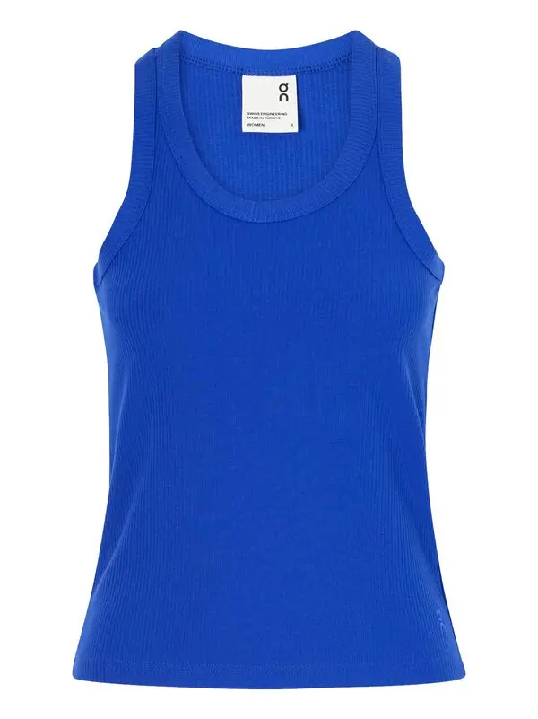On All-day Ribbed Tank Top - Blue