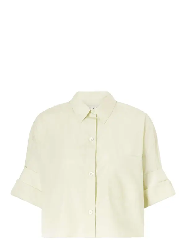 TWP Cropped Cotton Shirt - Yellow