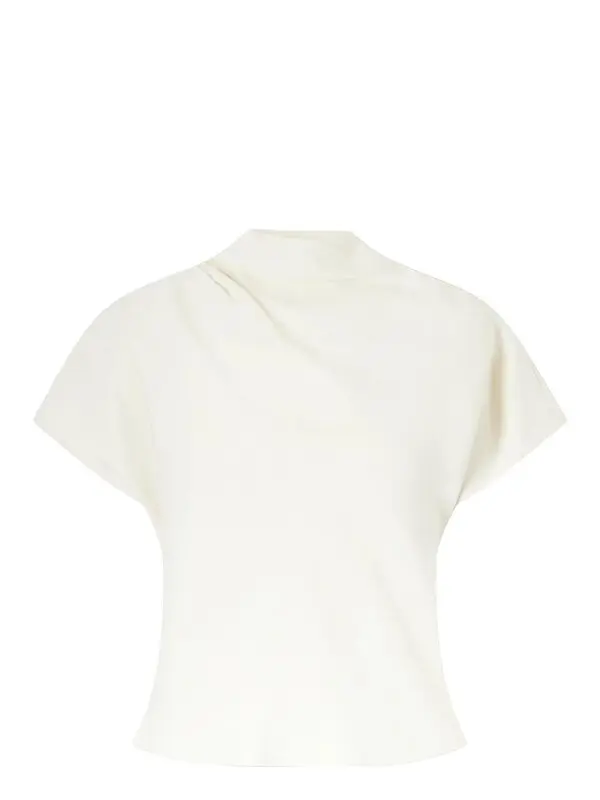 TWP Draped Satin Blouse - Neutrals