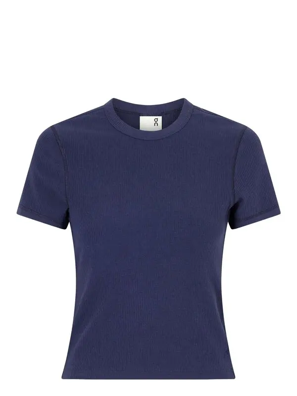 On All-day Rib Lyocell And Cotton-blend T-shirt - Navy