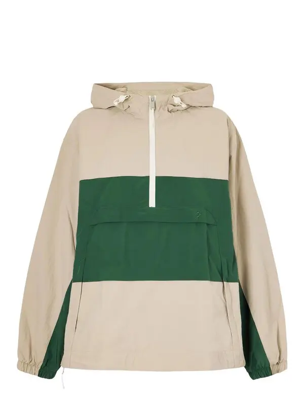 On Hooded Color-block Recycled Shell Jacket - Brown