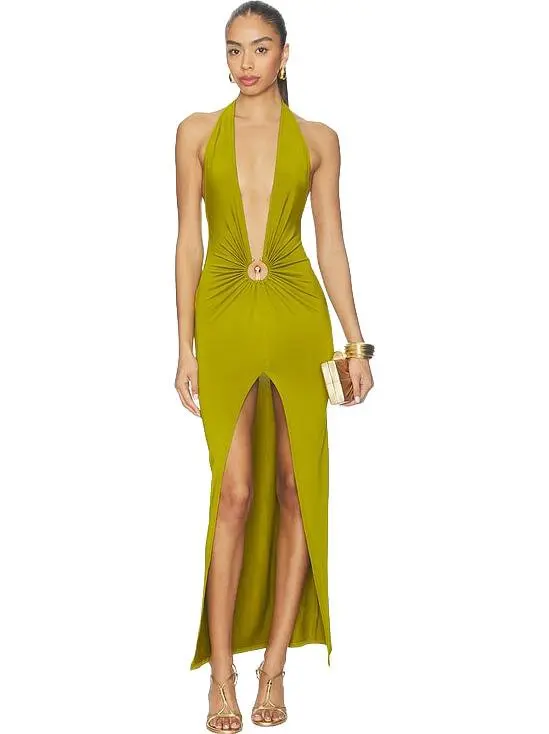 Superdown Cambri Maxi Dress - Moss Green