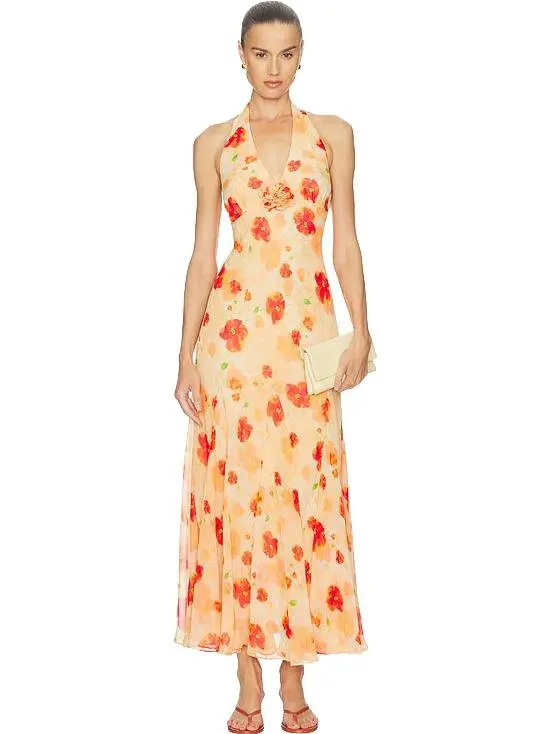 Astr The Label Yasmeen Dress - Orange Floral