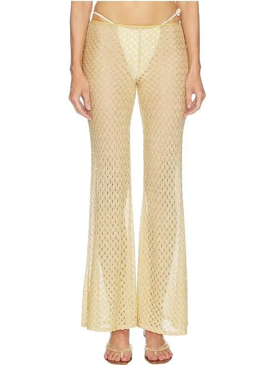Missoni Metallic Knit Trousers - Gold