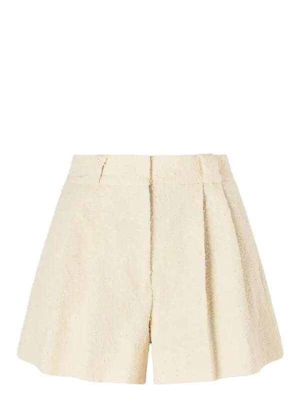 BLAZÉ MILANO Orinda Cotton-blend Tweed Shorts - Neutrals
