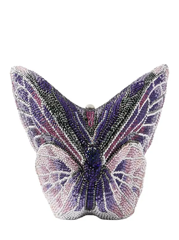 Judith Leiber Butterfly Crystal-embellished Clutch - Purple