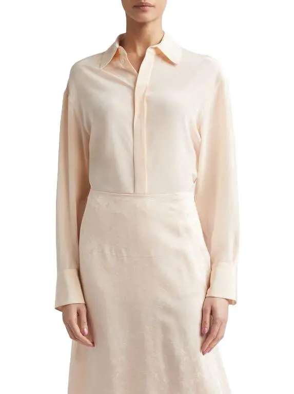 Victoria Beckham Slim-fit Silk Button-up Shirt - Blossom