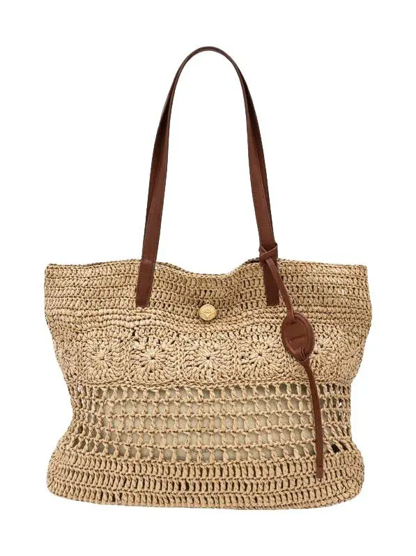 ORYANY Margot Raffia Shopper Bag - Natural