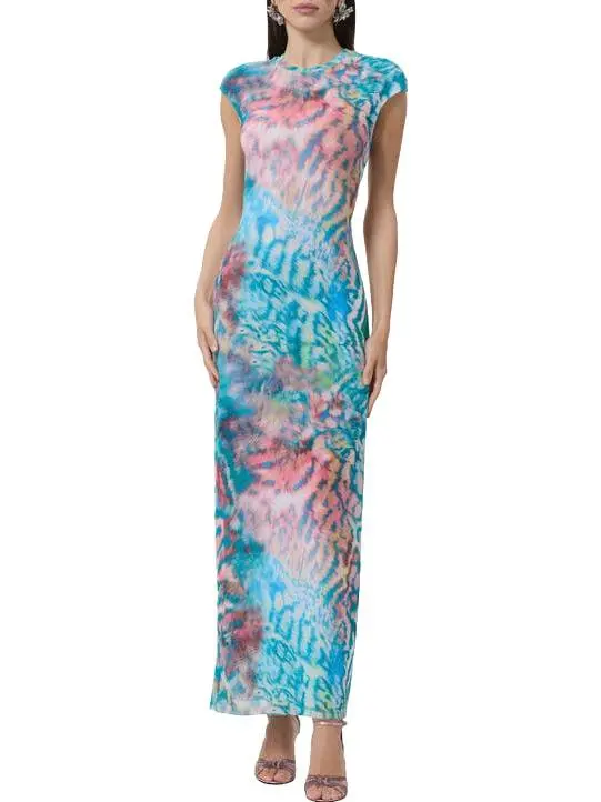 AFRM Mylo Body-con Maxi Dress - Pastel Animal