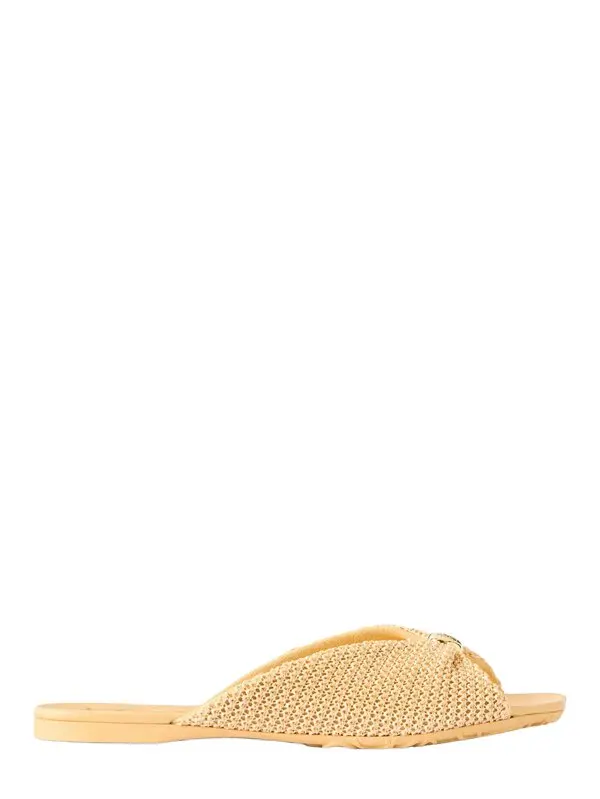 Loewe Paula's Ibiza Pebble Raffia-effect Slides - Neutral