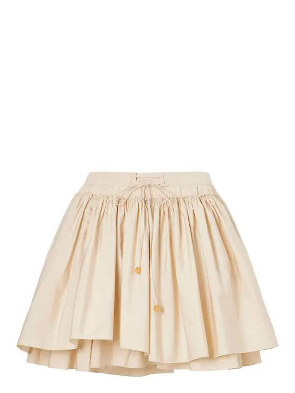 Loewe Ruffled Mini Skirt - Neutrals