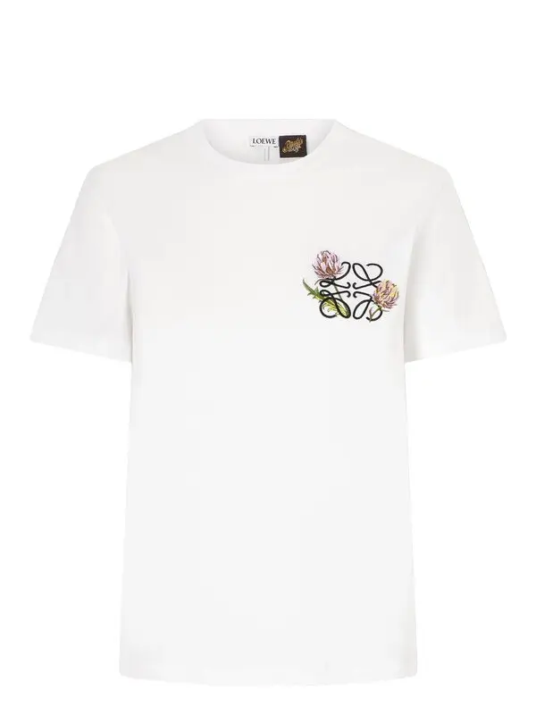 Loewe Paula's Ibiza Logo-embroidered T-shirt - White