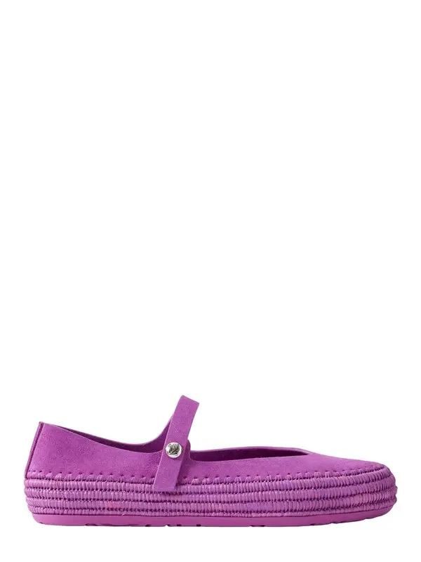 Loewe Paula's Ibiza Rio Suede Mary Jane Espadrilles - Purple