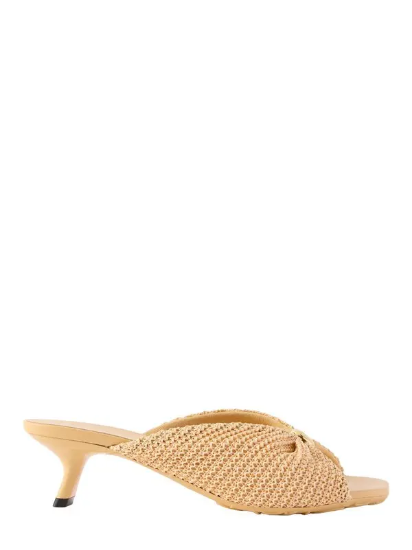 Loewe Paula's Ibiza Pebble Raffia-effect Mules - Neutrals