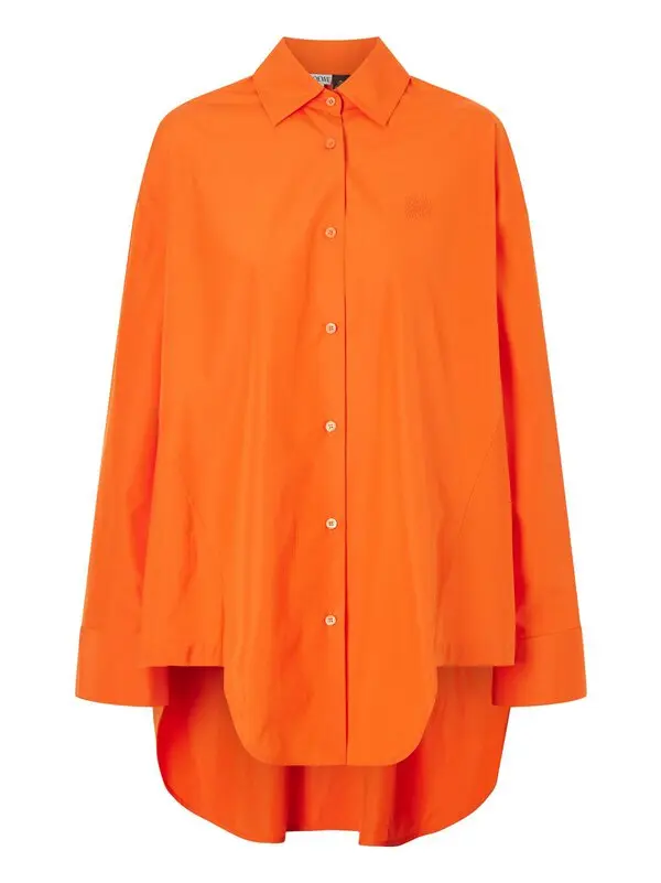 Loewe Paula's Ibiza Logo-embroidered Cotton Shirt - Orange