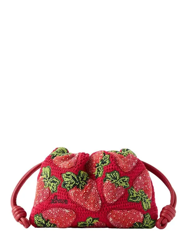Loewe Paula's Ibiza Flamenco Clutch - Red