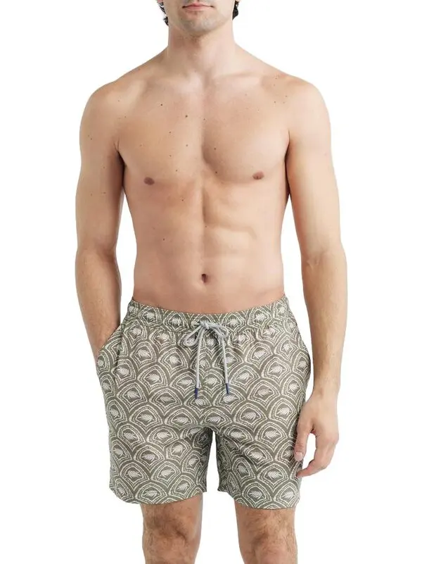Tommy Bahama Naples Palm Tropics 6-inch Swim Trunks - Sea Clay