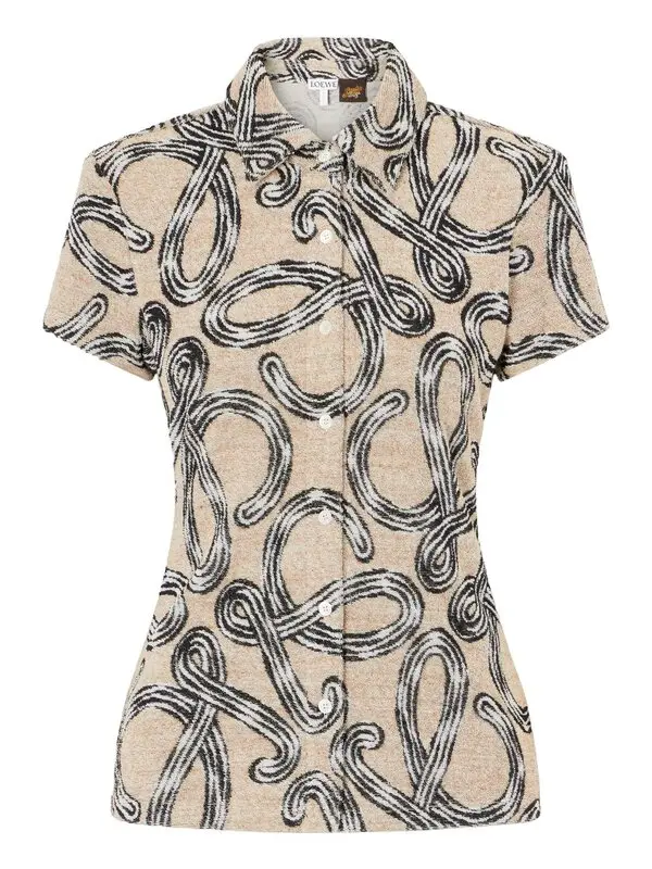 Loewe Paula's Ibiza Printed Cotton-blend Terry Shirt - Neutrals