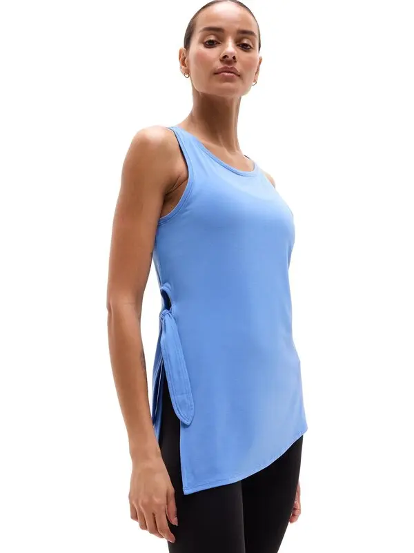 Athleta Move With Ease Asym Tie Tank - Waterfall