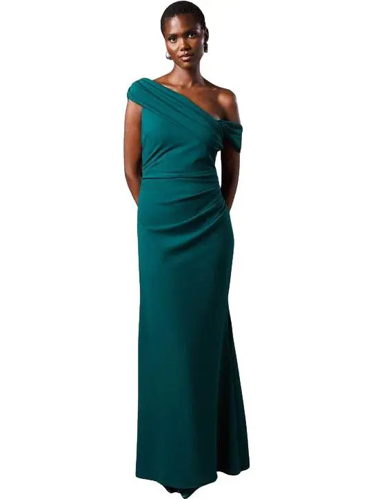 Coast Asymmetrical Neck Maxi Dress - Emerald