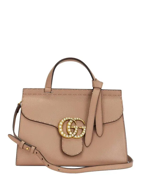 Gucci Gg Marmont Shoulder Bag - Beige