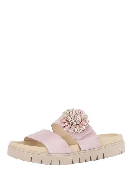 Gabor Two-strap Sandal With Floral Embellishment - Bloom