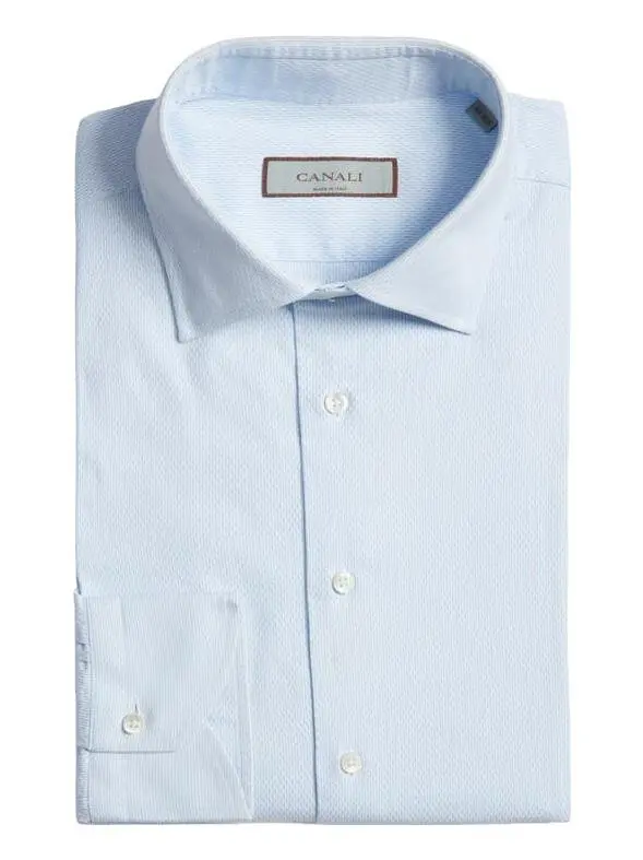 Canali Impeccabile Regular Fit Dress Shirt - Blue